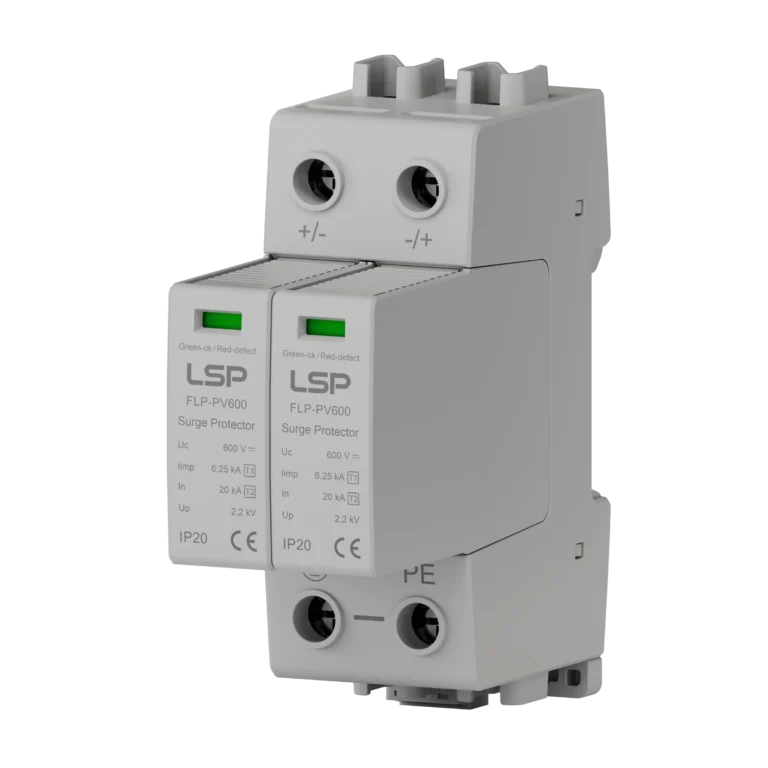 Type 1+2 600V DC Surge Protector SPD FLP-PV600/S - LSP