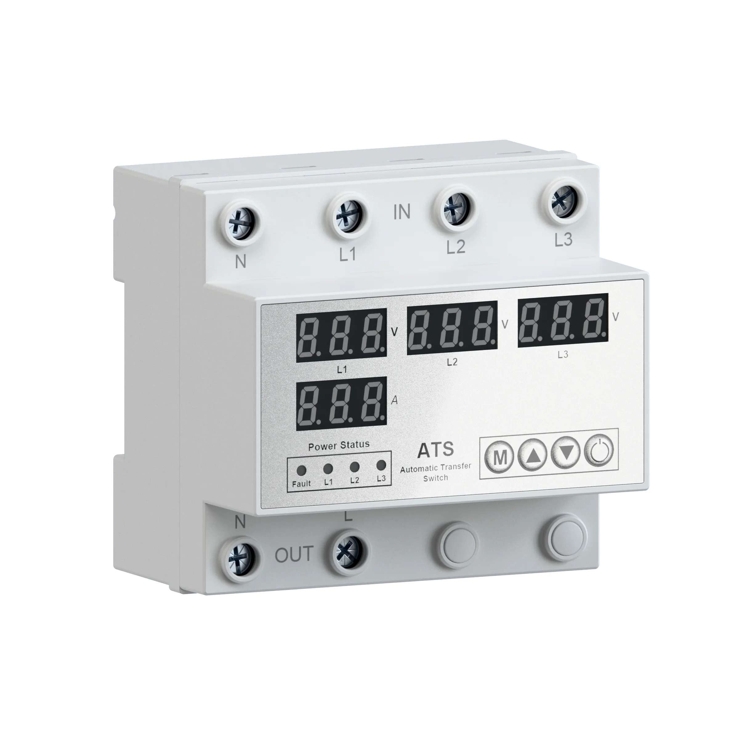 Single Phase 3 Power Source Automatic Transfer Switch ATS L2V63-220-3C ...